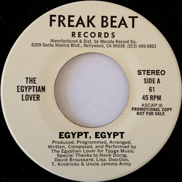 Buy The Egyptian Lover* : Egypt, Egypt (7", Promo) Online for a great ...