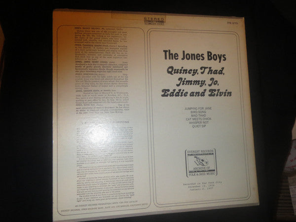 Buy The Jones Boys : Quincy, Thad, Jimmy, Jo, Eddie And Elvin (LP ...